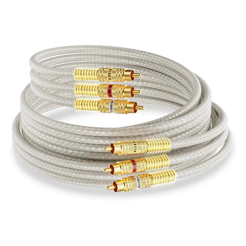 AV-кабель от 3 RCA до 3 RCA Композитный аудио (L/R) Видео Стерео Аудио Шнур AV-разъем для DVD-плеера Видеомагнитофона ТВ-проектора 1,5 м