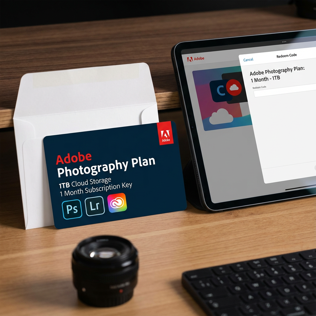 Adobe Photography plan 1TB Adobe Photoshop+Lightroom-- Ключ на 1 месяц + 1 ТБ облака для MacOs и Windows