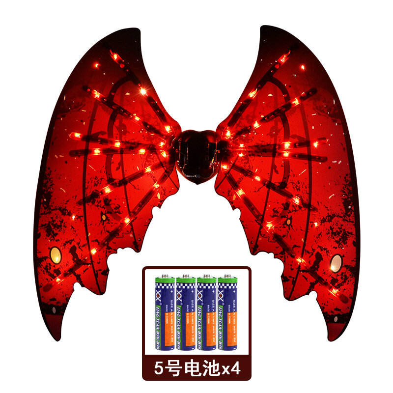 Детские светящиеся крылья демона ангела, реквизит для ролевых игр, электрические игрушки для Хэллоуина оптом