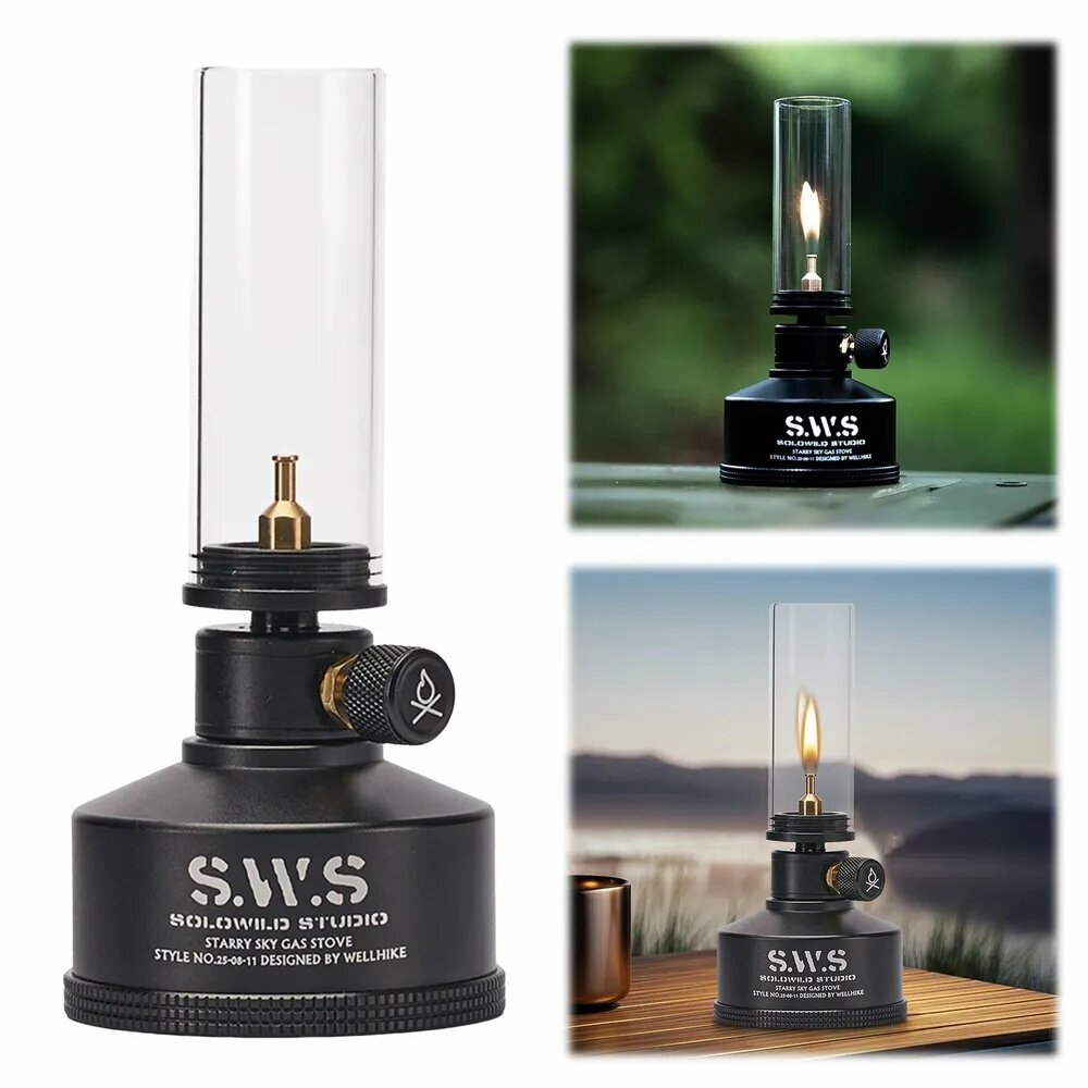 Газовая лампа WELLHIKE для улицы, регулируемый клапан подачи газа