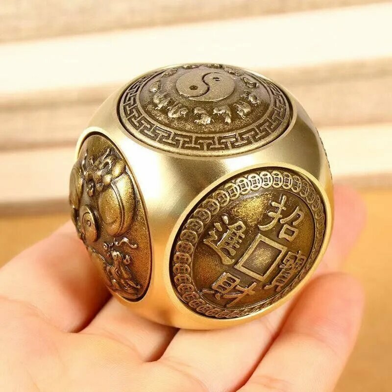 Латунные вращающиеся декомпрессионные украшения, офисные игрушки, антистресс для взрослых, на день рождения мужчины