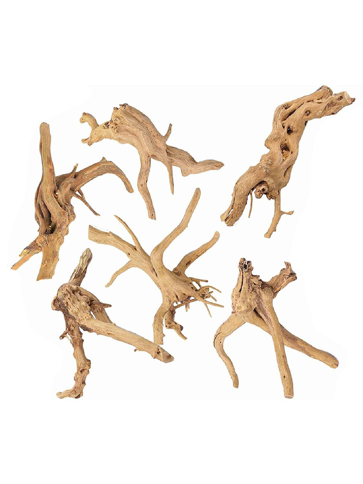Коряги для аквариума Натуральная древесина паука Ассорти из пней растений 6 шт 4 "-6"