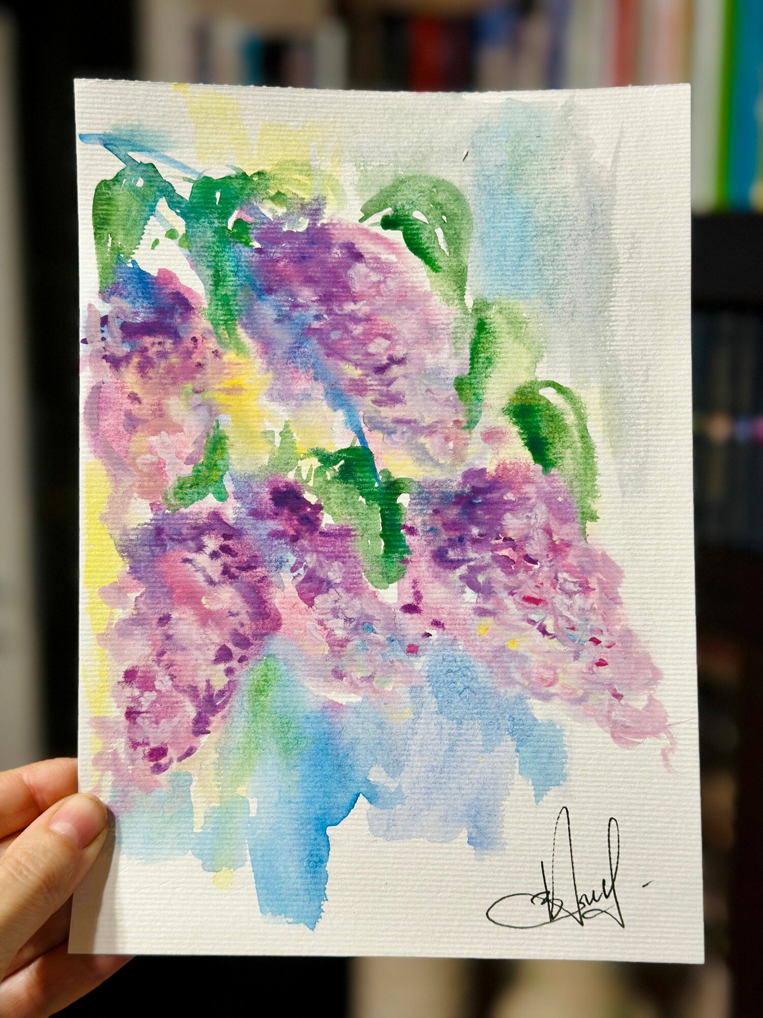 Акварельный скетч от художника "Сирень"