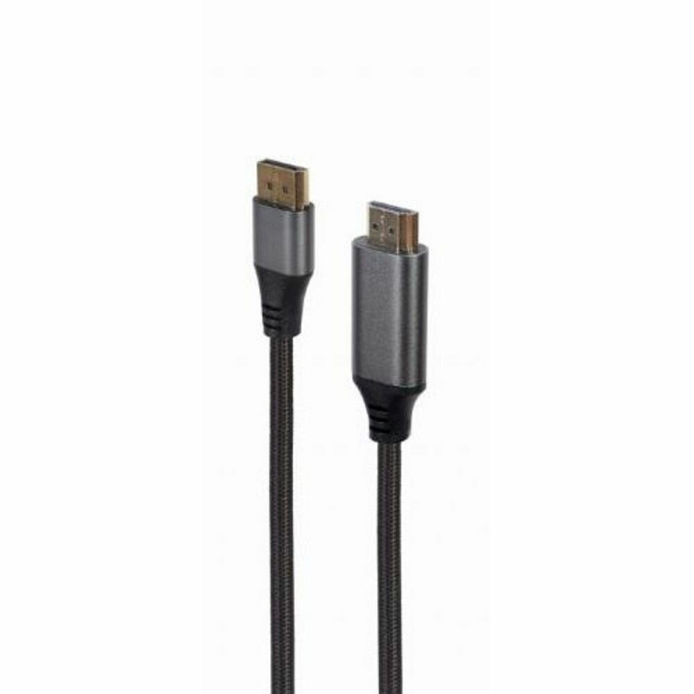 Gembird Кабель DisplayPort - HDMI Cablexpert, 4K, 1.8м, 20M 19M, черный, экран, пакет CC - DP - HDMI - 4K - 6