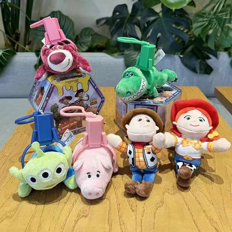 Официальная плюшевая игрушка Disney, плюшевый медведь-клубника, плюшевый Стич, кукла-подвеска Винни-Пух, слепой бокс