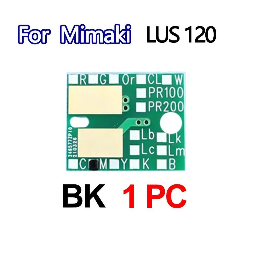 Mimaki Картридж Mimaki Одноразовый чип для флакона чернил LUS 120 для Mimaki SIJ-320UV, UJV55-320UV, JFX200-2513, JFX500-2131, UJF-7151 Plus, совместимый, Черный (black), 1 шт