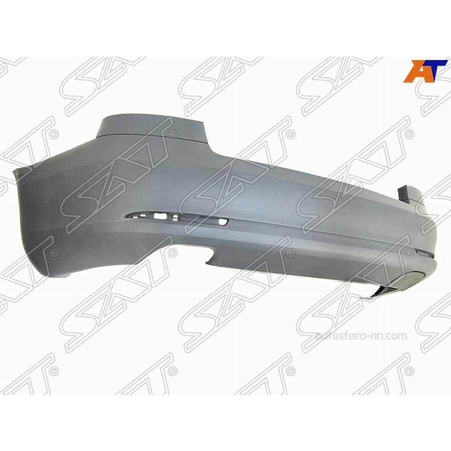 SAT STSD26087D0 Бампер задний Skoda Octavia 08-13 (Под сонары(парктроники)/ С отверстием под крюк/ Под одну трубу)