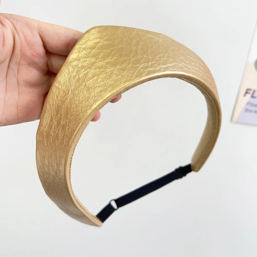 Женская кожаная повязка на голову