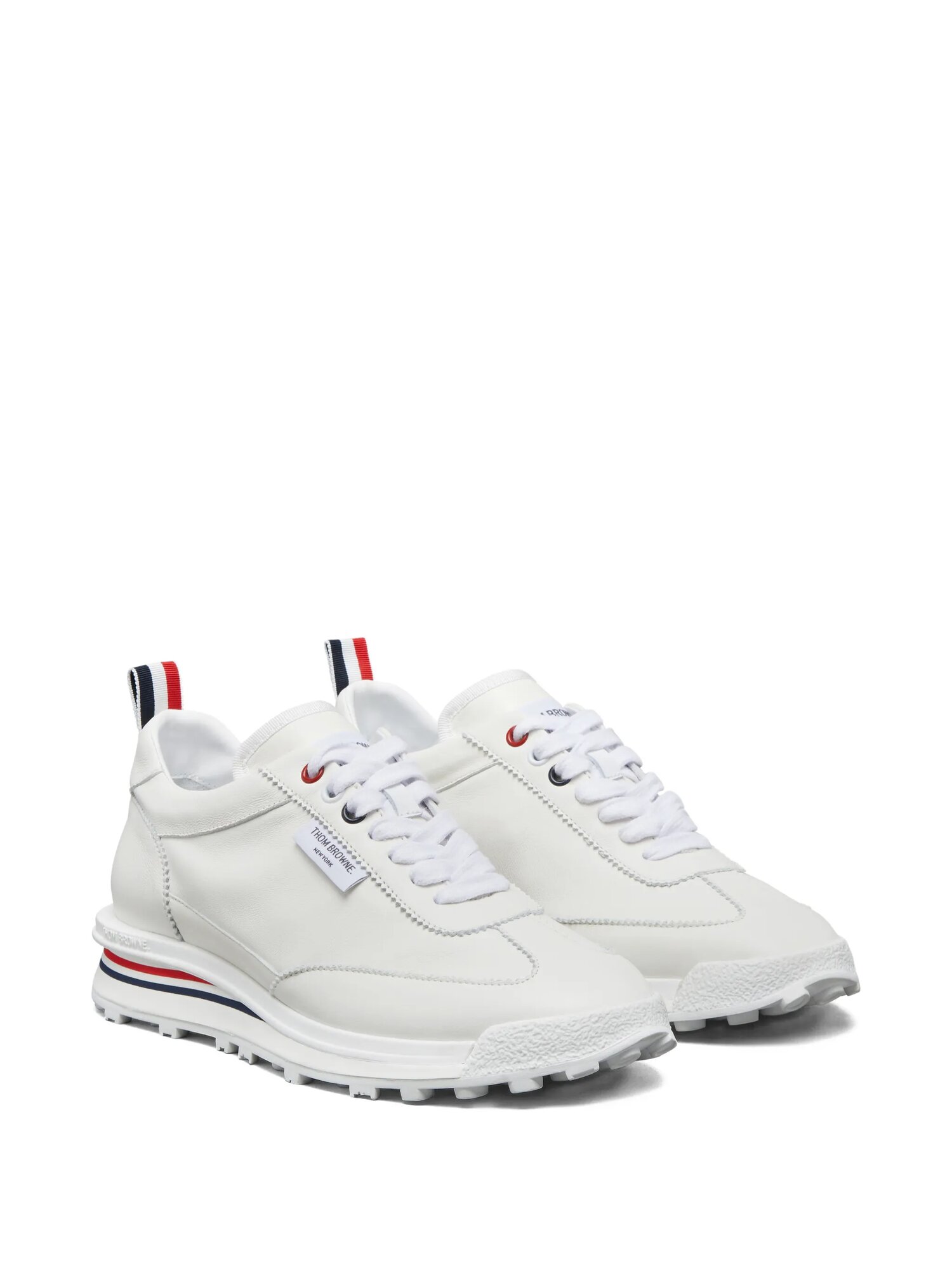 Кроссовки THOM BROWNE nappa runner, размер 40, white — фото 1
