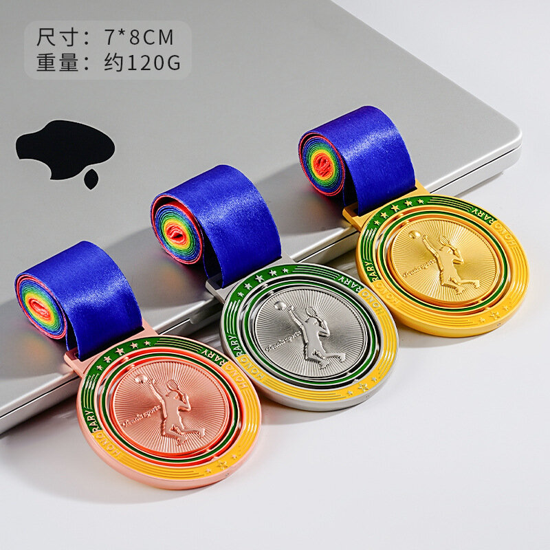 Металлическая медаль, креативная детская табличка, медаль для студентов, спортивные соревнования, баскетбол, футбол, бадминтон, высококачественная медаль