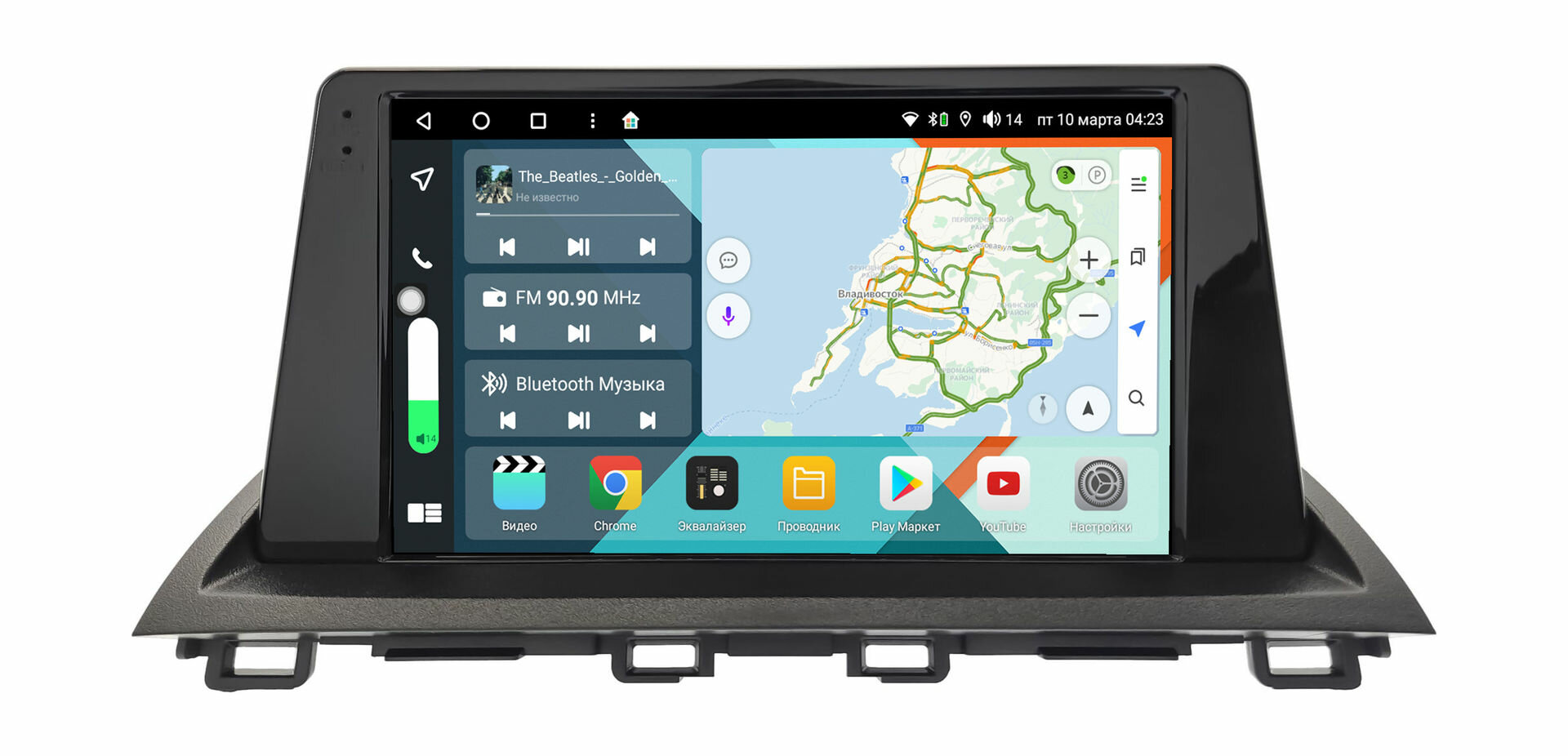 Магнитола Mazda CX-4 2016 - 2019 10 дюймов, 4/64GB, 8 ядер, DSP, 4G, Android 10 / Wide Media