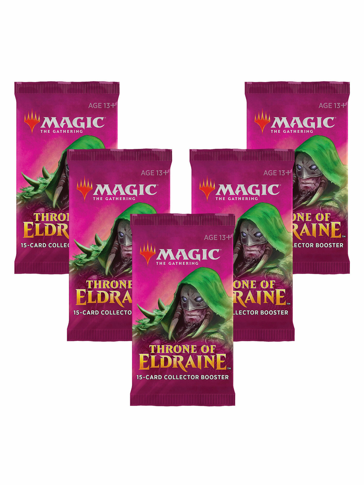 Magic The Gathering: 5 коллекционных бустеров MTG издания Throne of Eldraine на английском