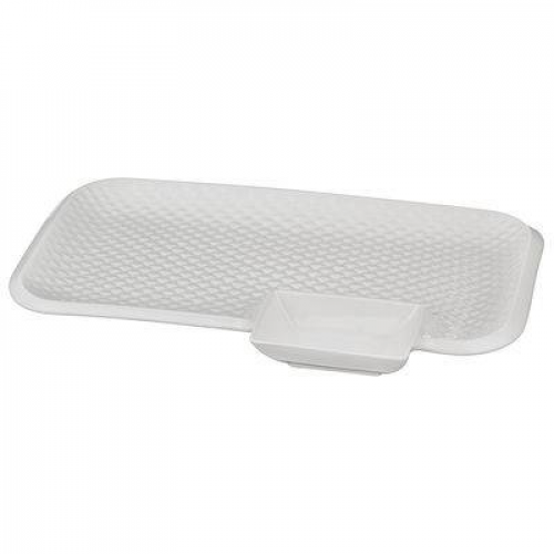 Блюдо фарфор для шашлыка диаманд 31Х19.5Х3СМ А-М