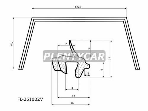 Молдинг лобового стекла suzuki escudo/grand vitara 05- Flexline FL-2610BZV