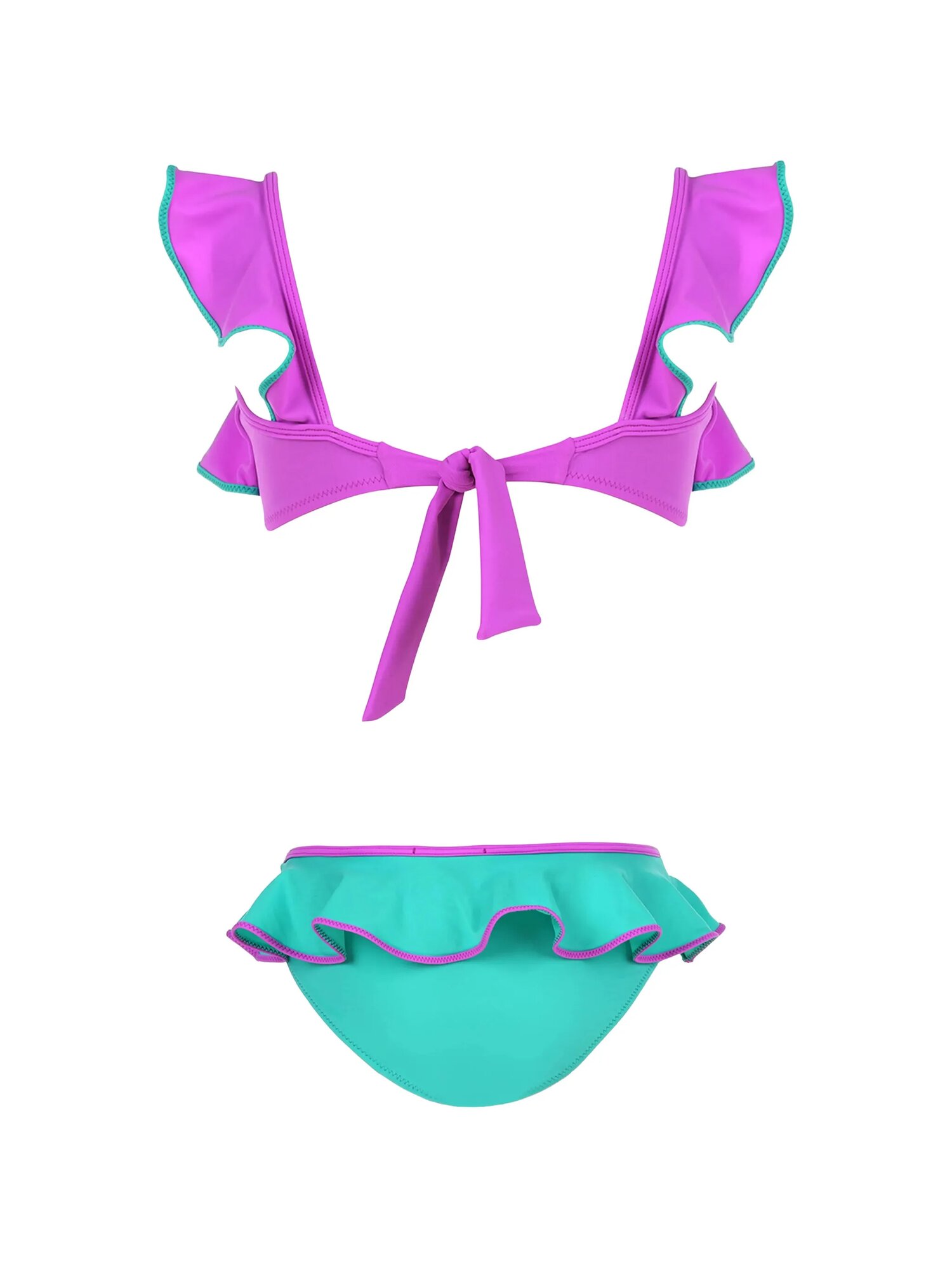 Купальник NESSI BYRD Ruffled bikini set, размер 16 лет, фиолетовый — фото 1