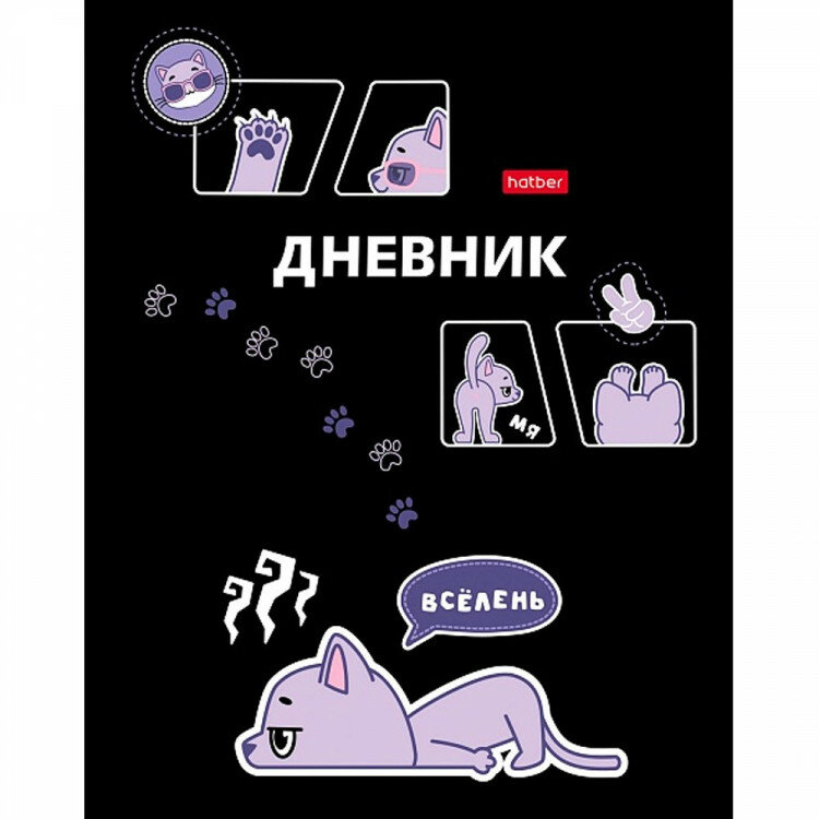 Дневник школьный твердая обложка (Hatber) Всё лень матовая ламинация выборочный УФ-лак арт.40ДТ5лвлВ_33732