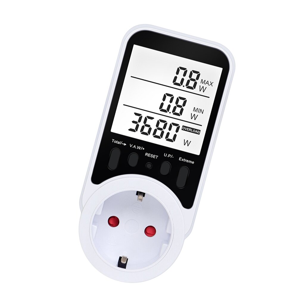 Монитор энергопотребления, вилочный ваттметр, отслеживание электроэнергии в реальном времени