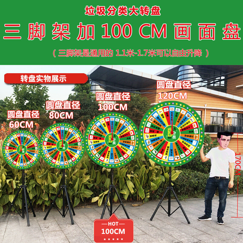 Колесо фортуны для классификации мусора, колесо удачи, реквизит для социальных игр, активность на улице