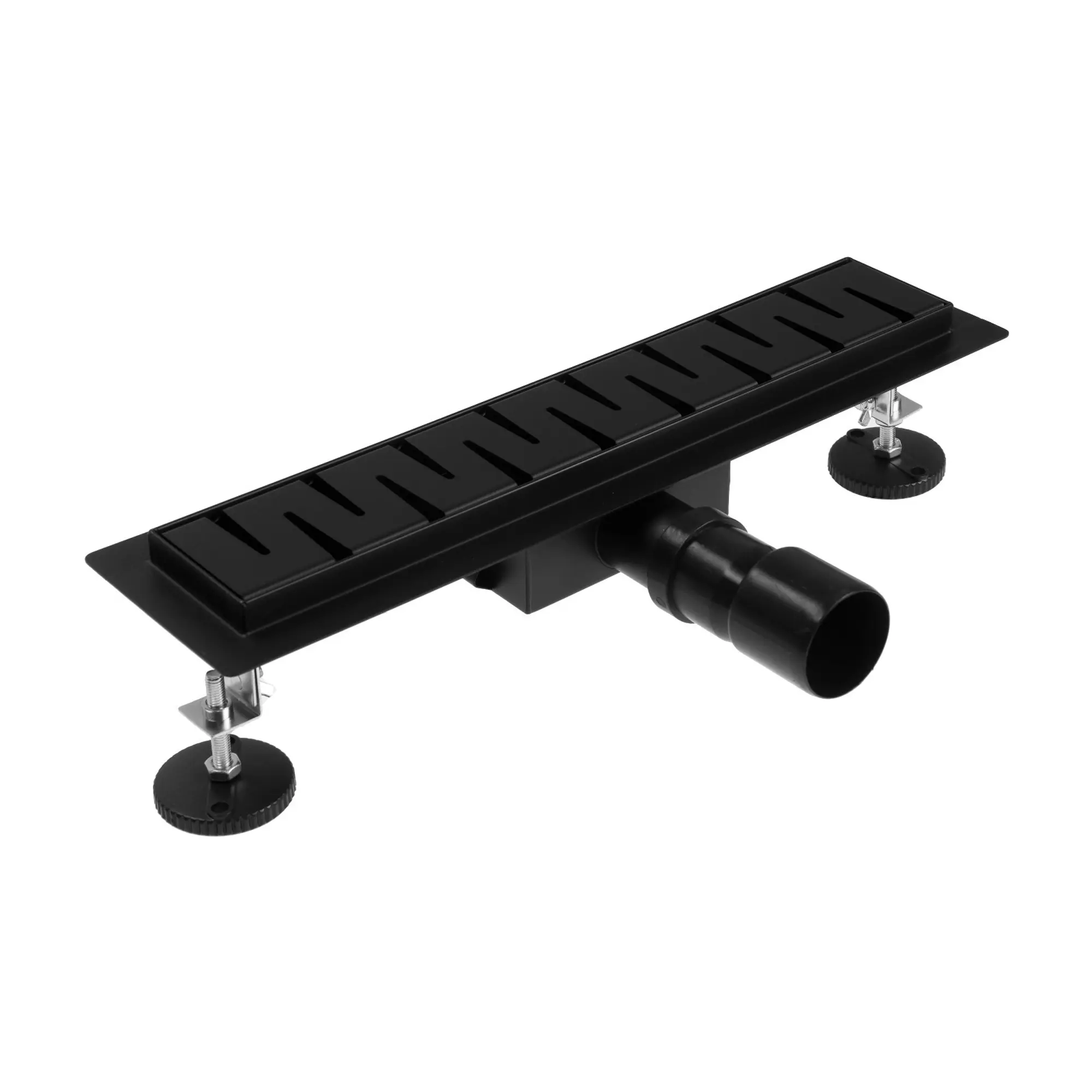 Трап душевой из нержавеющей стали чёрный, Tim BAD467002BK, 70х700 мм, с сухим затвором