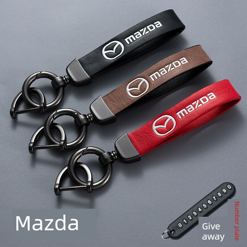 Ключен для Mazda из кожаного шнура для Axela CX5 Ruiyi Xingcheng CX4 Atenza 6 3 17 - Коричневый, 1 шт