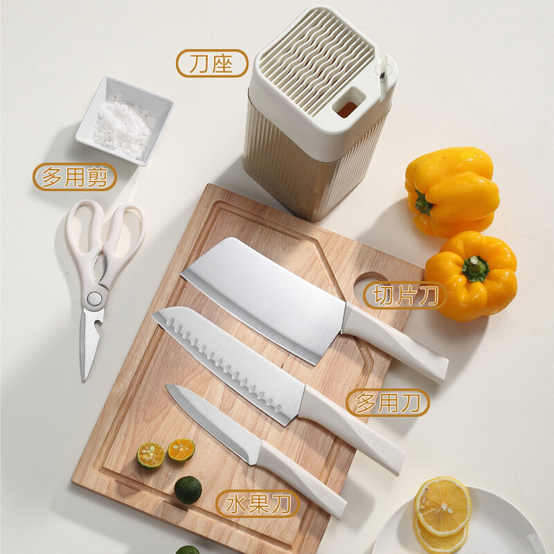 Набор ножей от производителя в наличии, домашний набор из нержавеющей стали, фруктовый нож с алмазным узором, пятипредметный набор, кухонный подарок для бизнеса