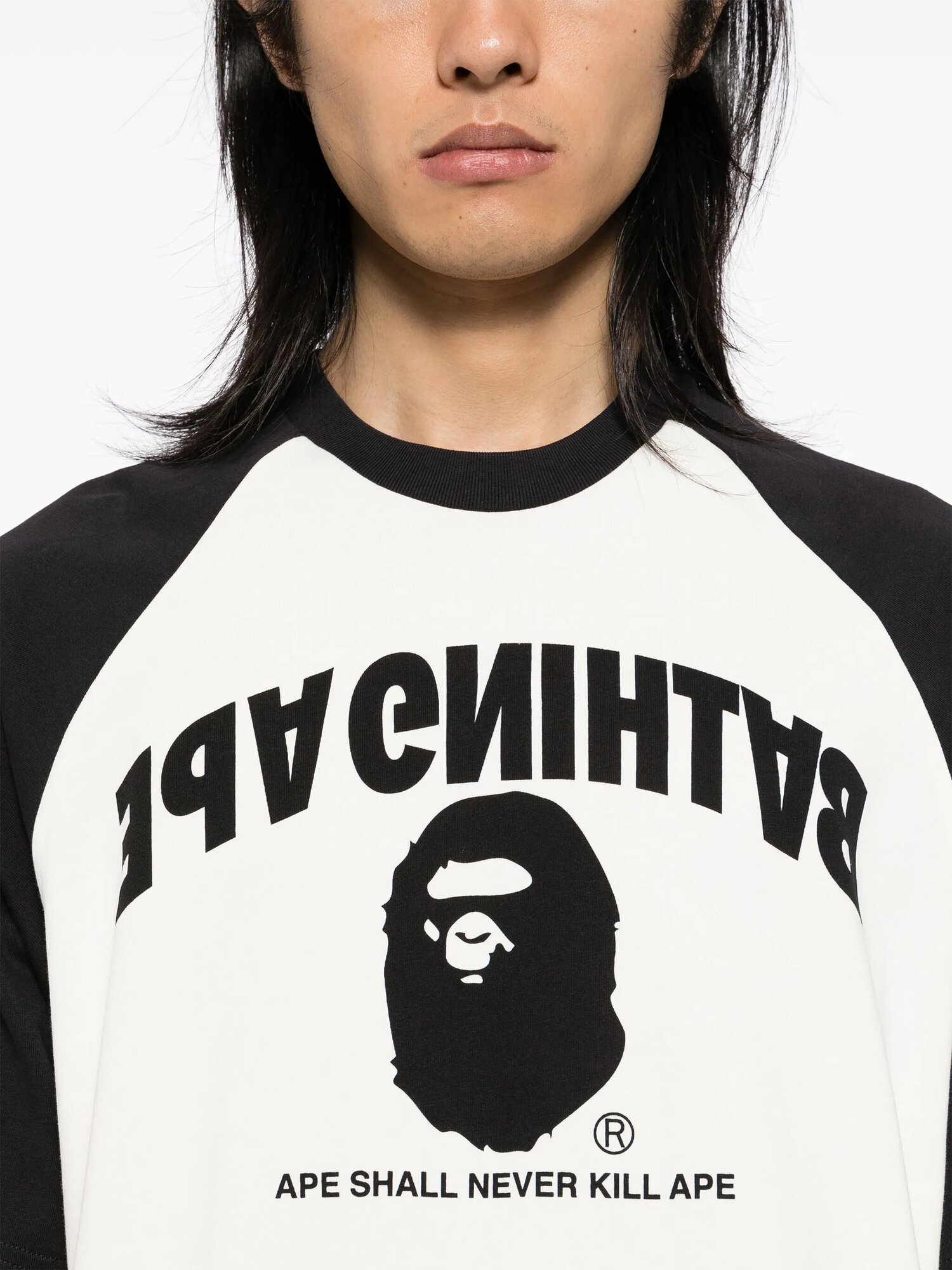 Футболка A BATHING APE College, размер XL, белый — фото 1