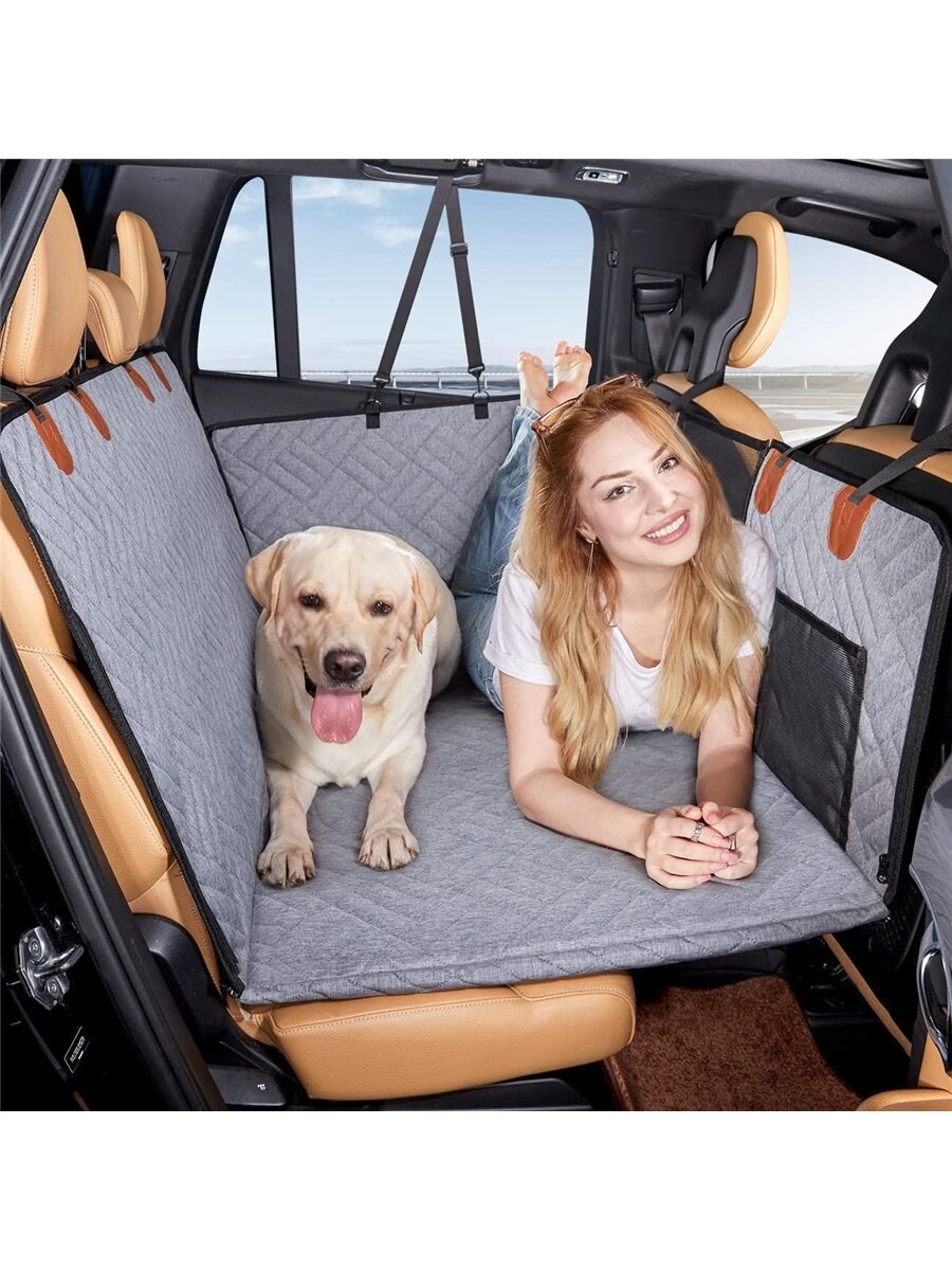 Чехол для сиденья собаки Чехол для автокресла для домашних животных, Водонепроницаемый Чехол для сиденья Гамак, устойчивый к царапинам, Нескользящий, Прочный