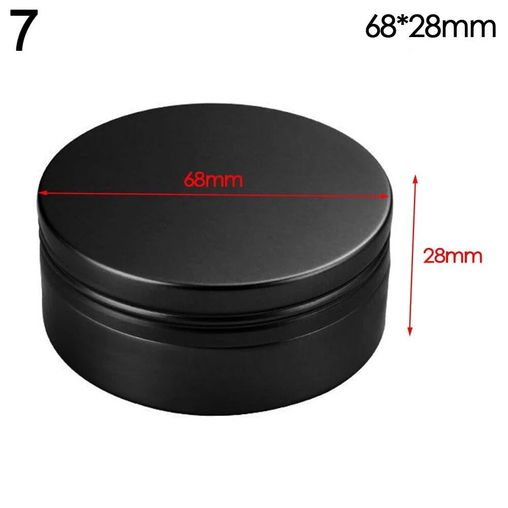 Мини алюминиевая банка для крема Черный, 7