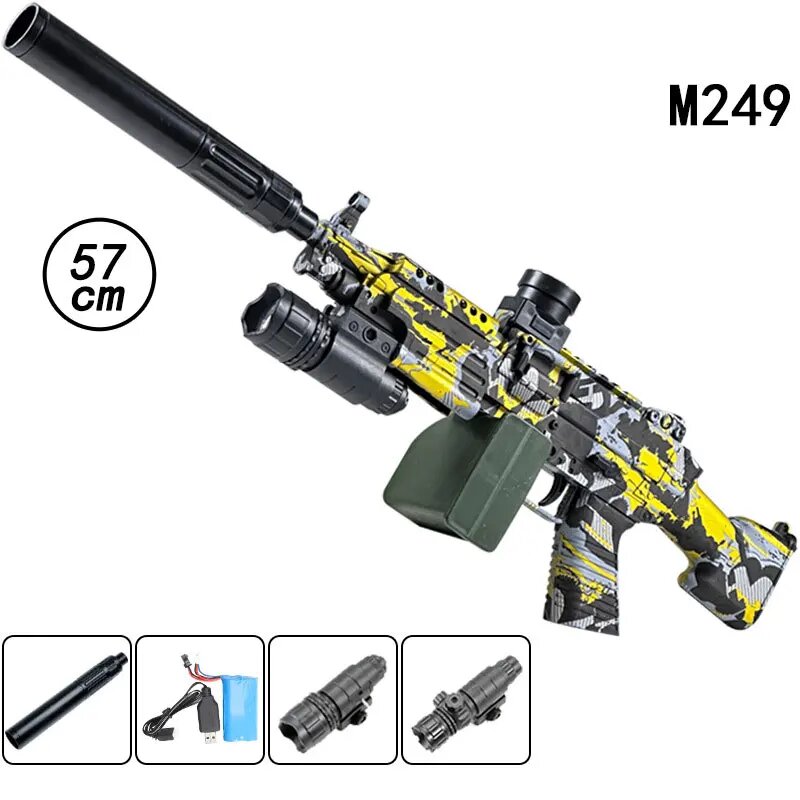Игрушечные пистолеты M416 Детский водный гель Crystal Bomb Bullet Электрическое пейнтбольное оружие MP5 P90 Винтовка Снайпер Машинный пистолет Подарки на день рождения для мальчиков