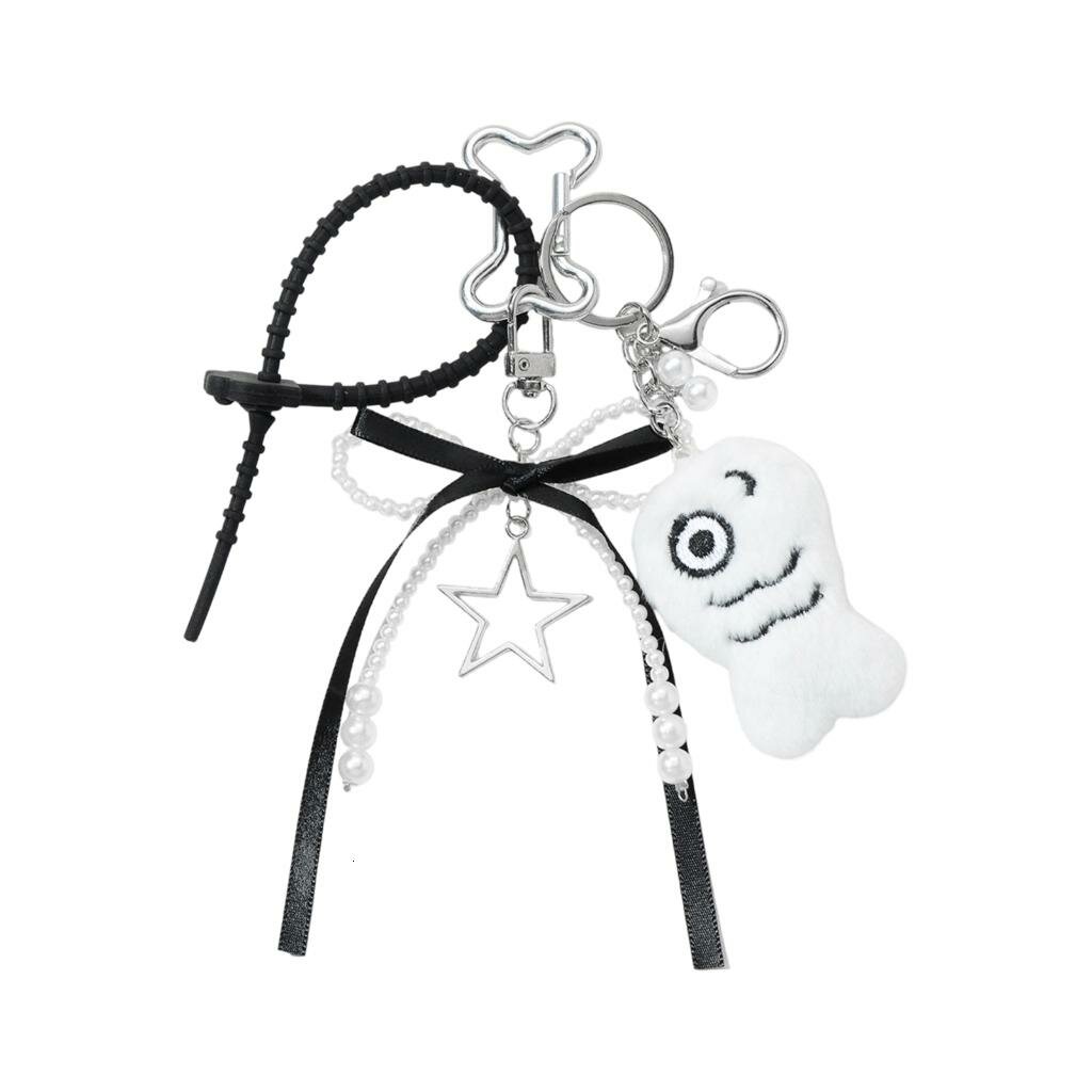 Практичный брелок в форме плюшевой рыбы в форме кости, милый кулон в виде звезды, украшающий сумку