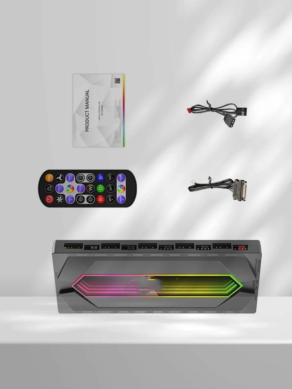 Контроллер вентиляторов с ARGB и PWM, Черный