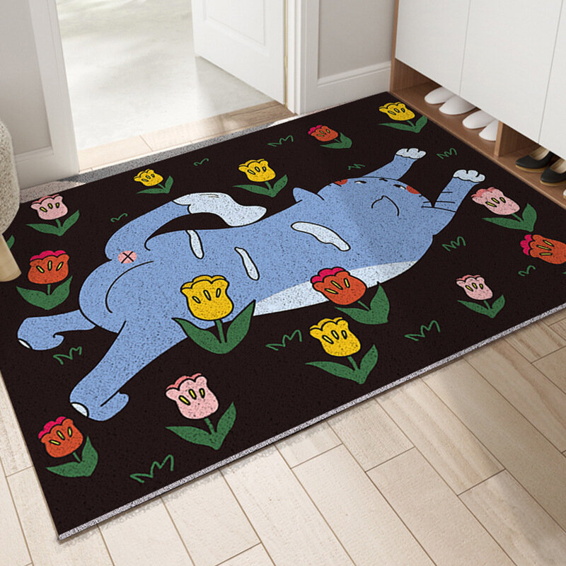 Коврик с сине-белым лугом, 60x90 см, антипробковый ковер для дома, элегантный аксессуар