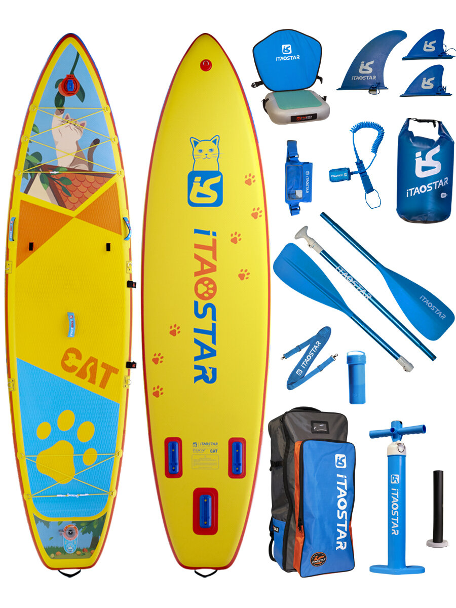 Сап борд надувной iTaoStar 11.0x34x6 Cat (335x86x15) / Sup board, сапборд, доска для сап серфинга
