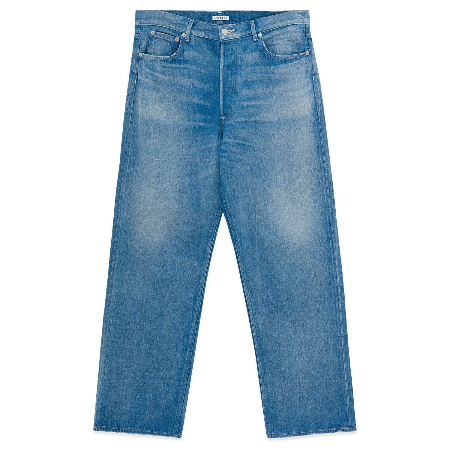 Джинсы ДЖИНСЫ AURALEE SELVEDGE FADED LIGHT DENIM WIDE PANTS 