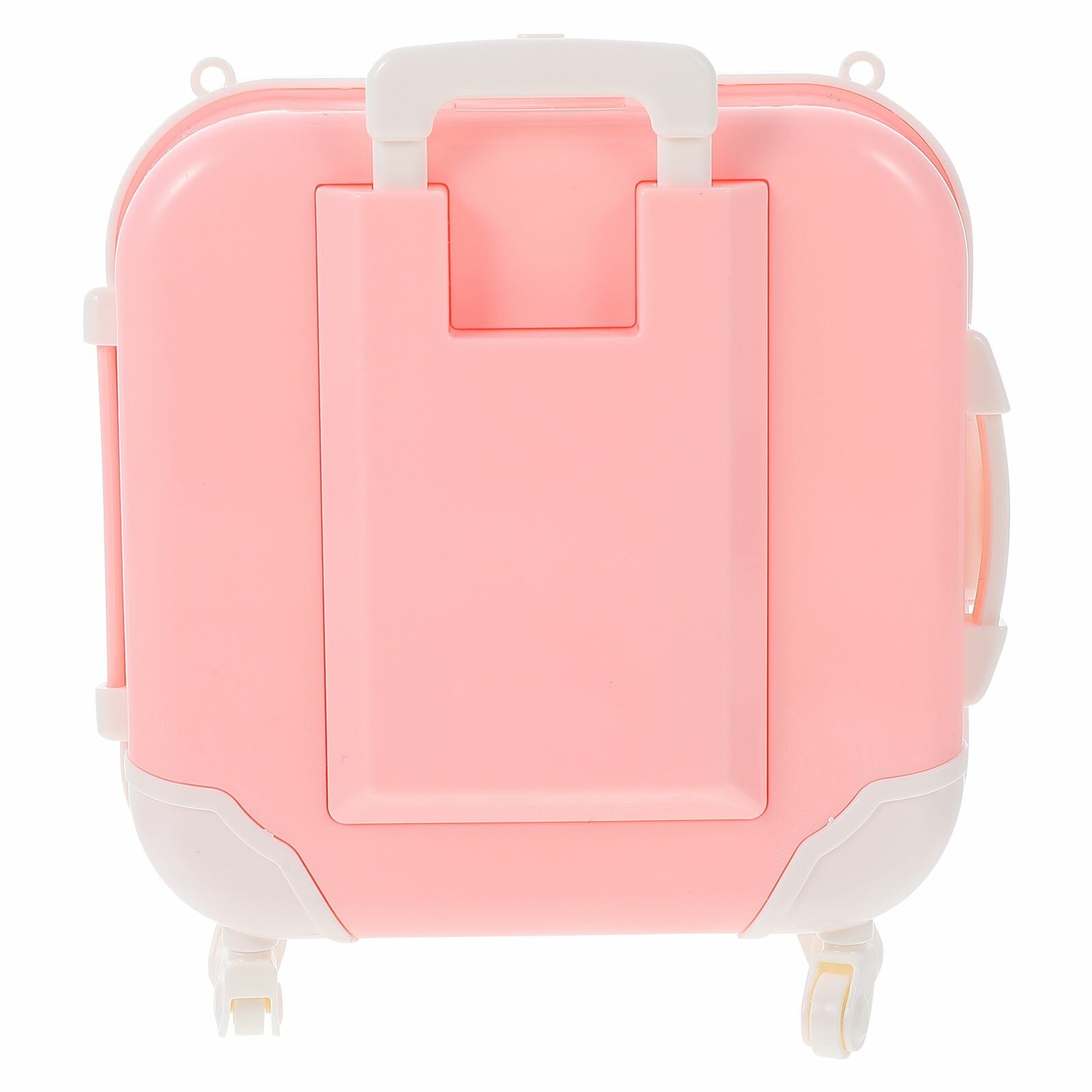 Розовый пластиковый чемодан-миниатюра для кукольного дома и детской игры