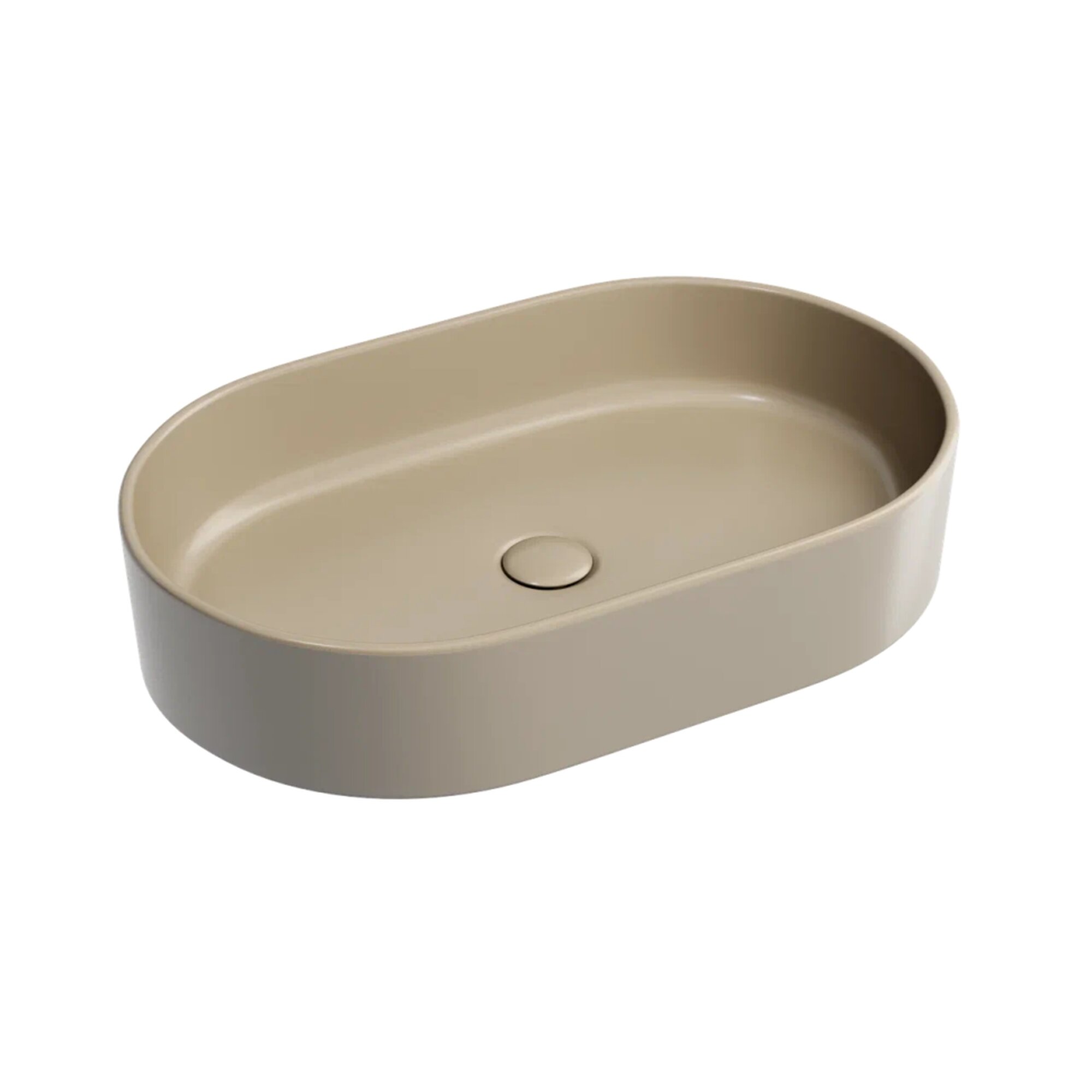 Умывальник чаша Ceramicanova Element CN6048MC, накладная, овальная, цвет Капучино Матовый, 608x385x122мм