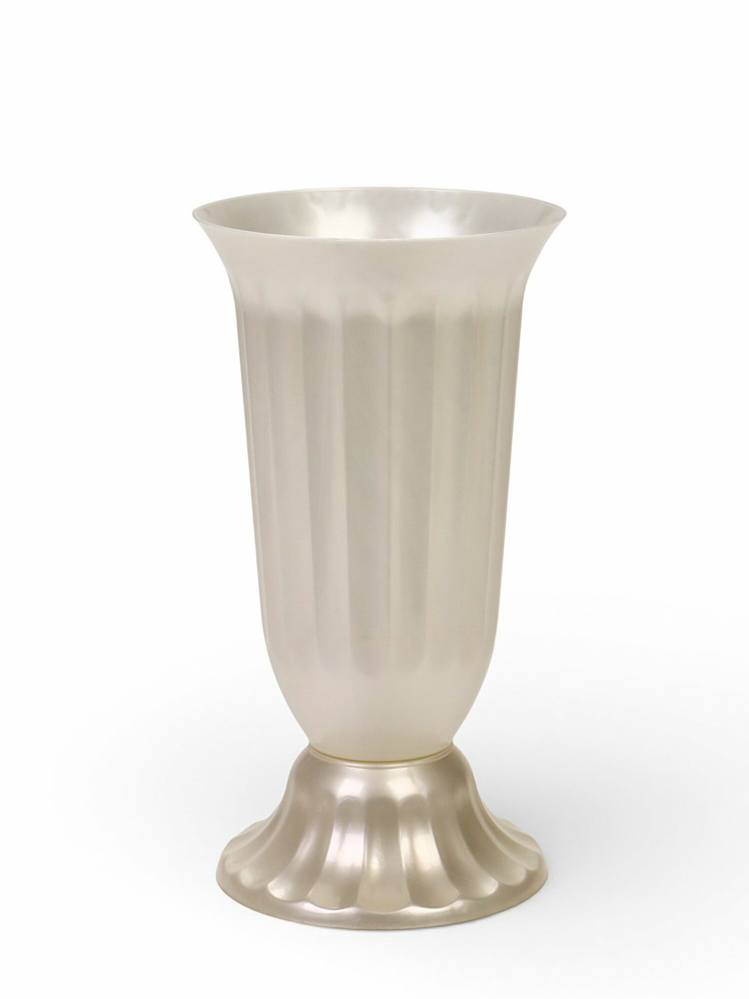 Ваза для цветов, 2.5 л, d=16 см, h=30 см, пластиковая, белая