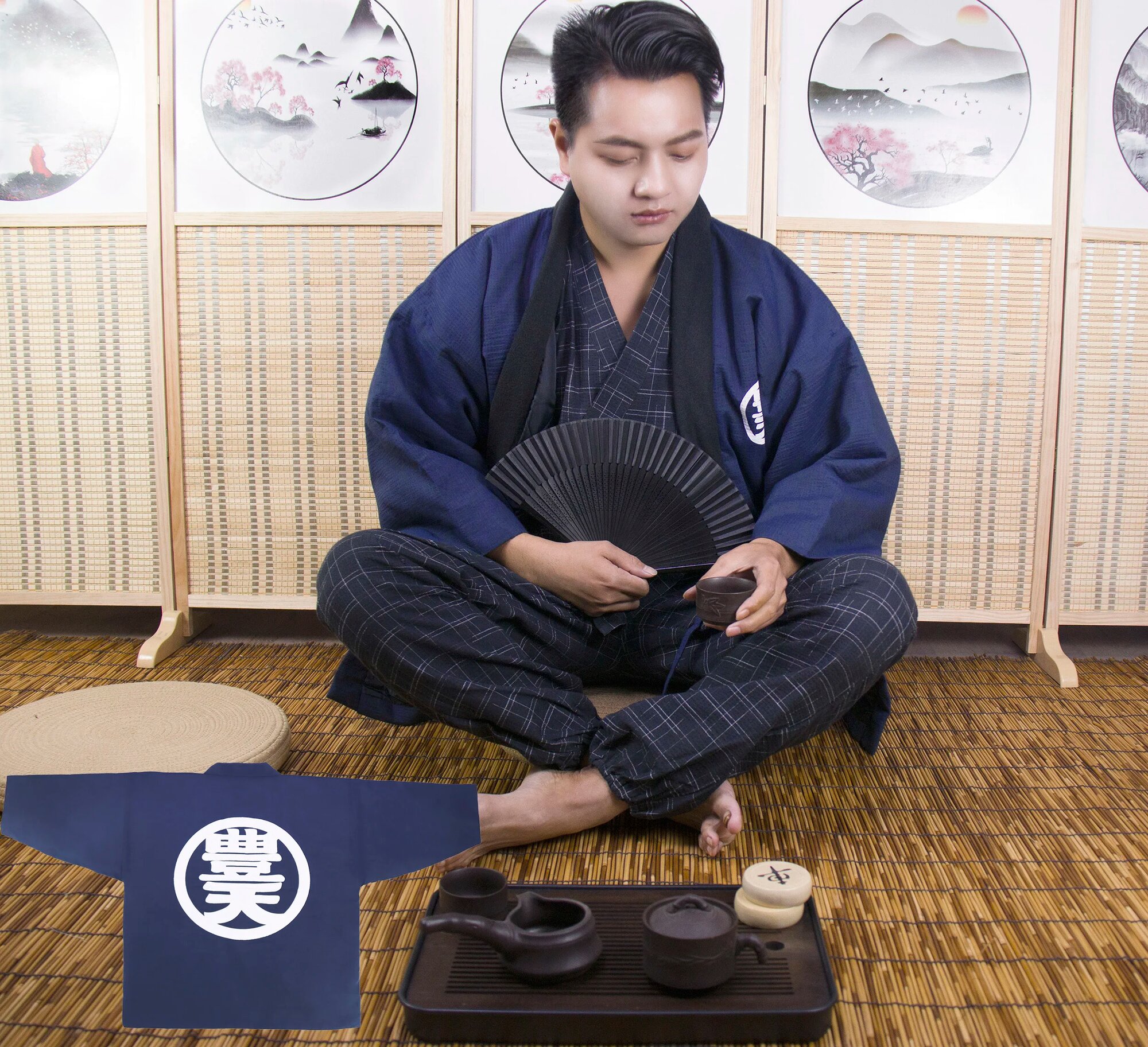 Мужская зимняя хлопковая куртка Hanten Темно-синий, 16