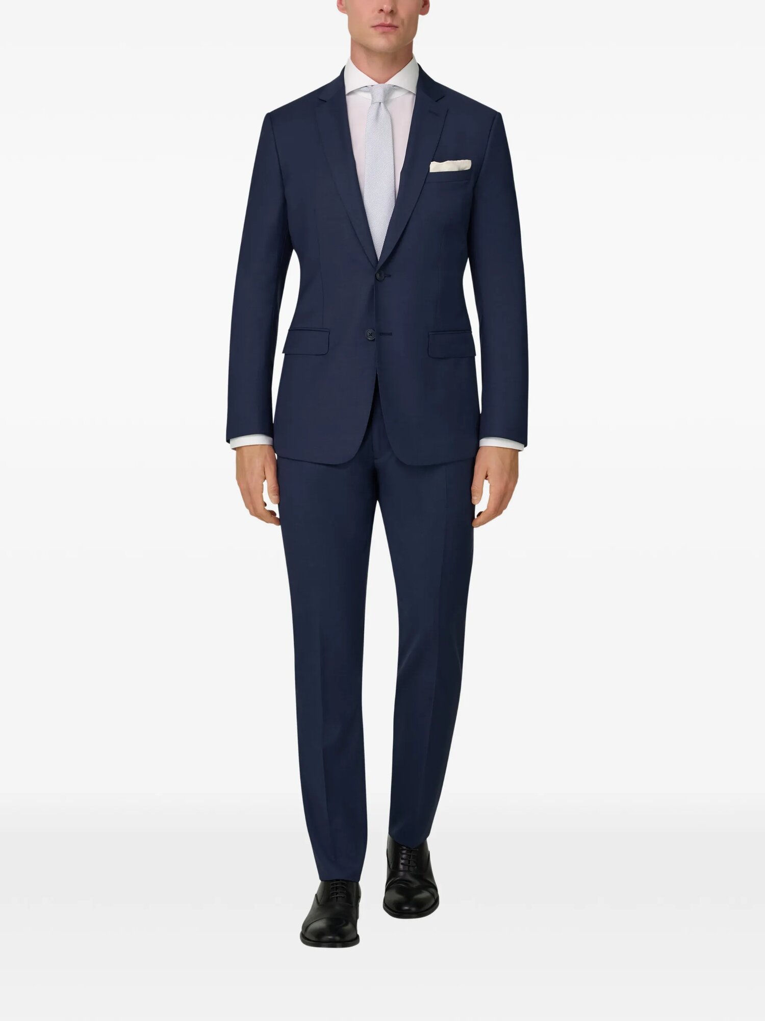Комбинезон Boggi Milano Micro pattern single-breasted suit, размер 46, blue — фото 1