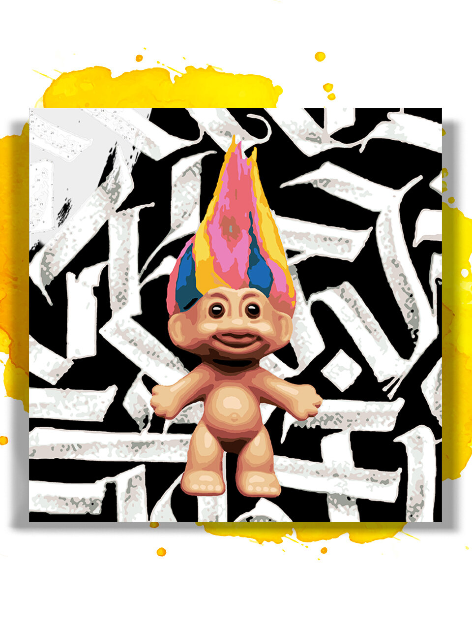 Картина по номерам на холсте Graffiti Troll, 40 х 40 см