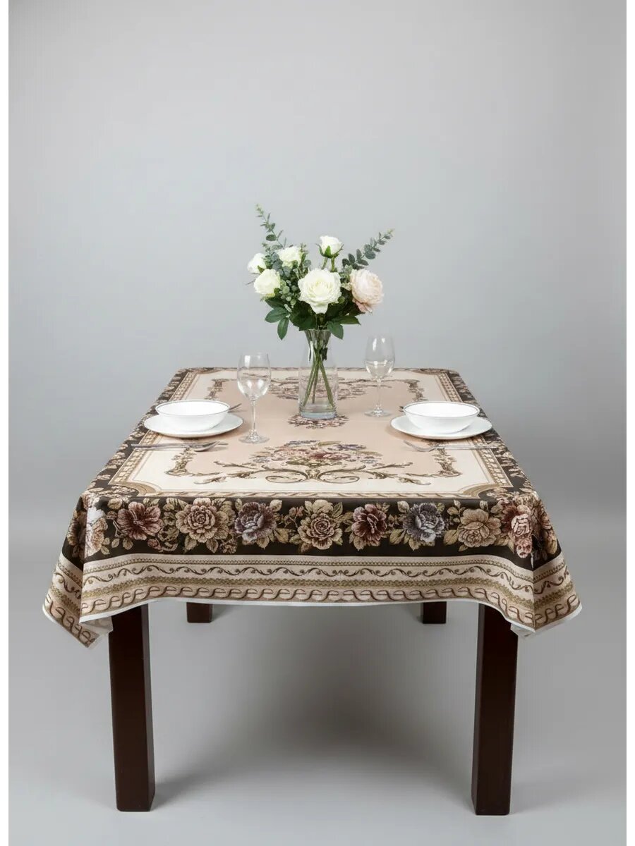 Скатерть клеенка на тканевой основе 140х240