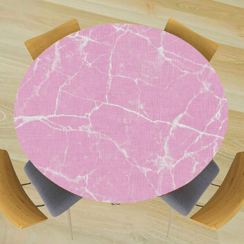 Современная простая скатерть из полиэстера и льна, круглая, для гостиной, кофейного стола, теплоизоляционная подложка, односторонняя цифровая печать, устойчивая к пятнам и пыли