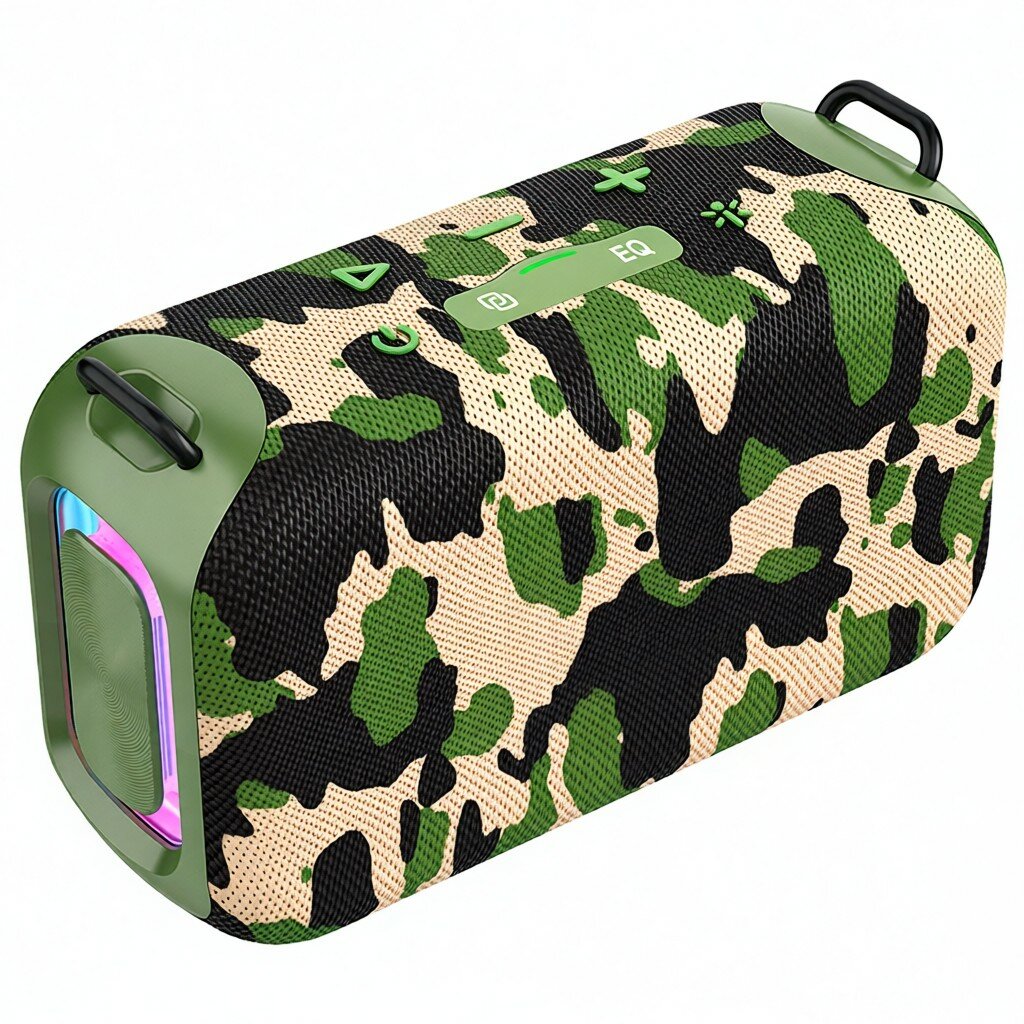 Портативная беспроводная колонка S85 BT 5.3 мощностью 50 Вт с усиленным басом, RGB цветными огнями, регулируемыми режимами эквалайзера, воспроизведением через Aux, USB и TF-карту, водонепроницаемая по стандарту IPX6 для открытых мероприятий,