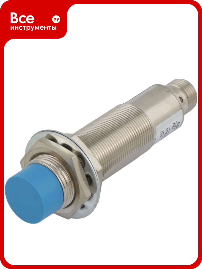 Индуктивный датчик INNOCONT M18x1 с цилиндрическим корпусом, PNP‑NO выводом и защитой