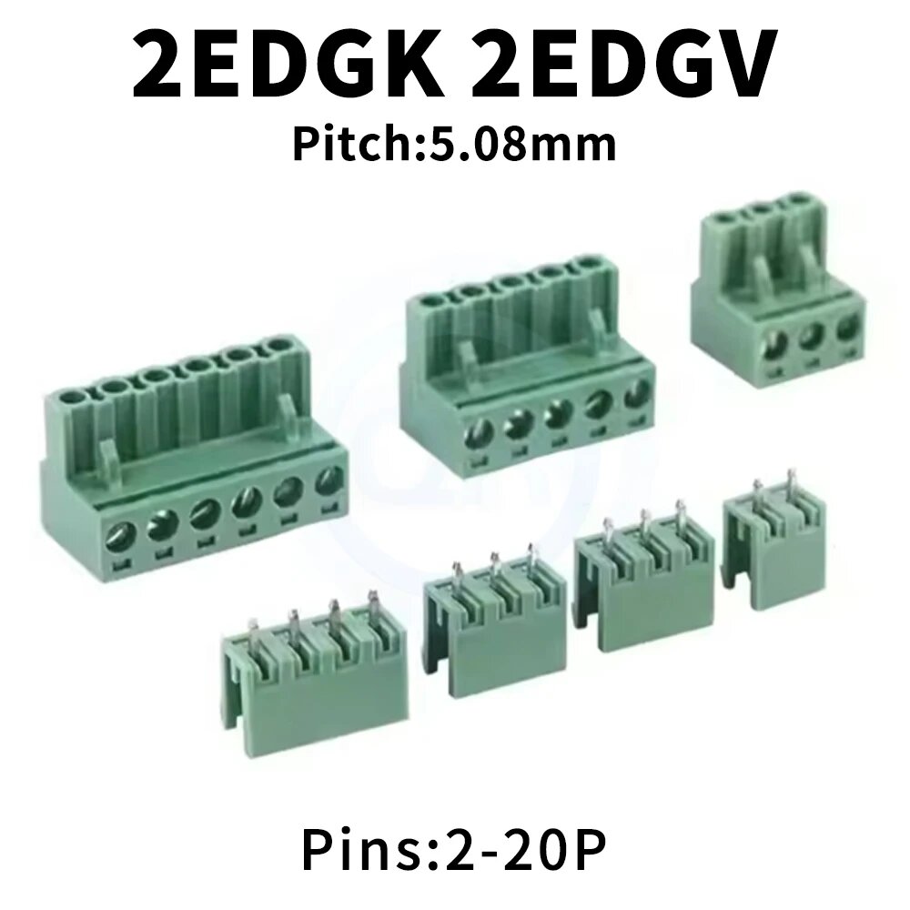 Комплект разъемов KF 2EDGK + 2EDGV 5.08 мм, 3P