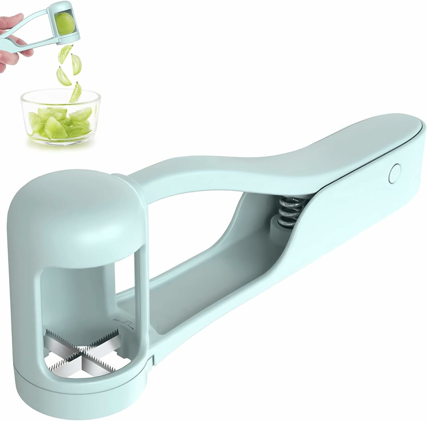 Кухонный слайсер (нержавеющая сталь, для малышей) для винограда/клубники/томатов/фруктов, разрезает на четверти