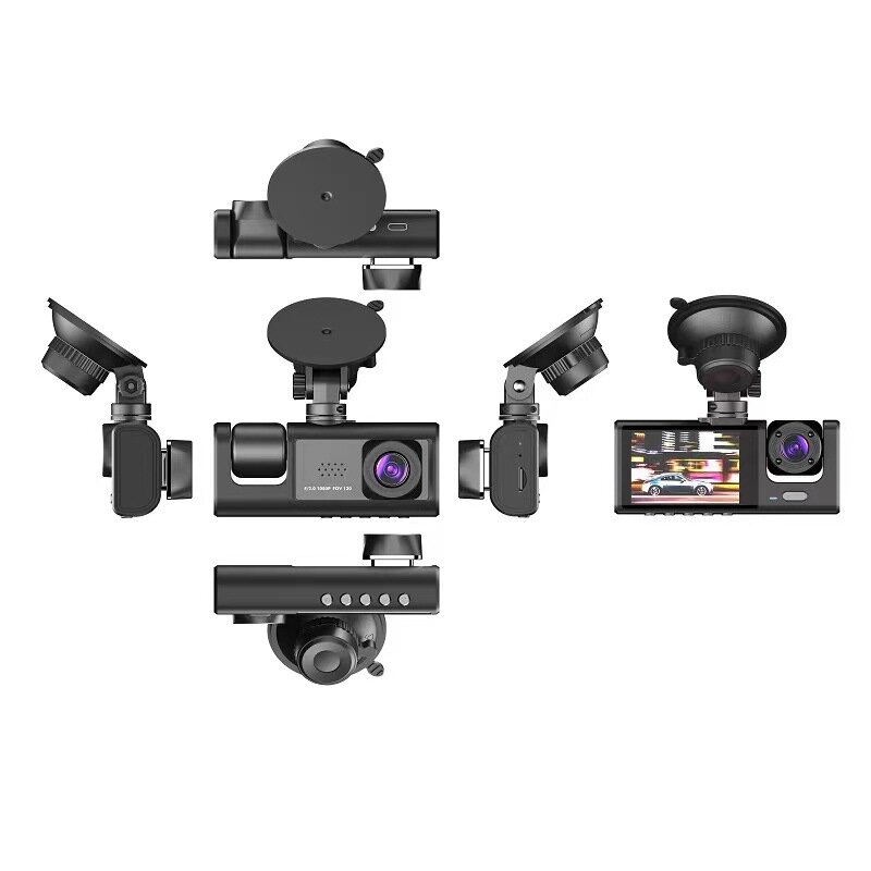 Видеорегистратор 2inch Трехканальный WIFI Автомобильный монитор Ночное видение HD S1 Автомобильная камера DVR Кросс-бордер Горячий товар