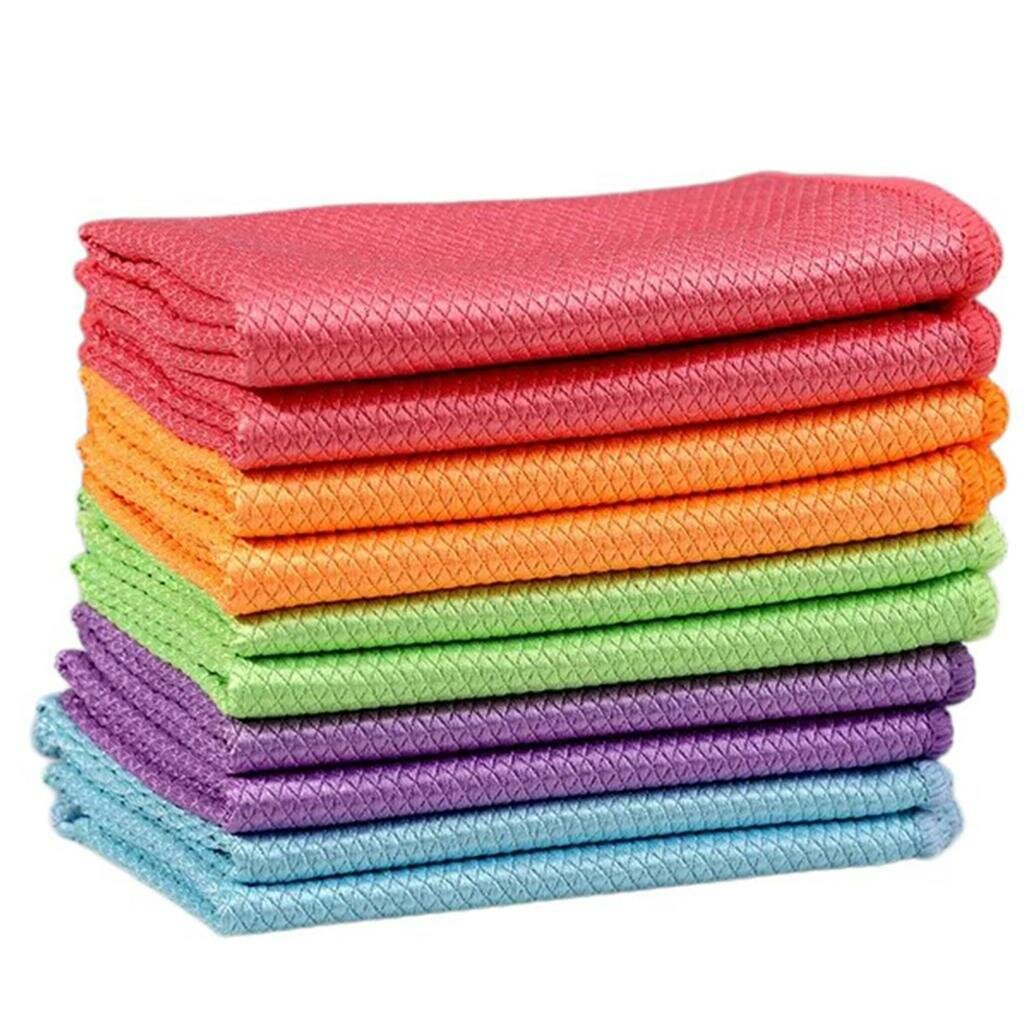 10 шт. Микрофибровые Тряпки для Уборки, 30 X 40 см - Оверлок