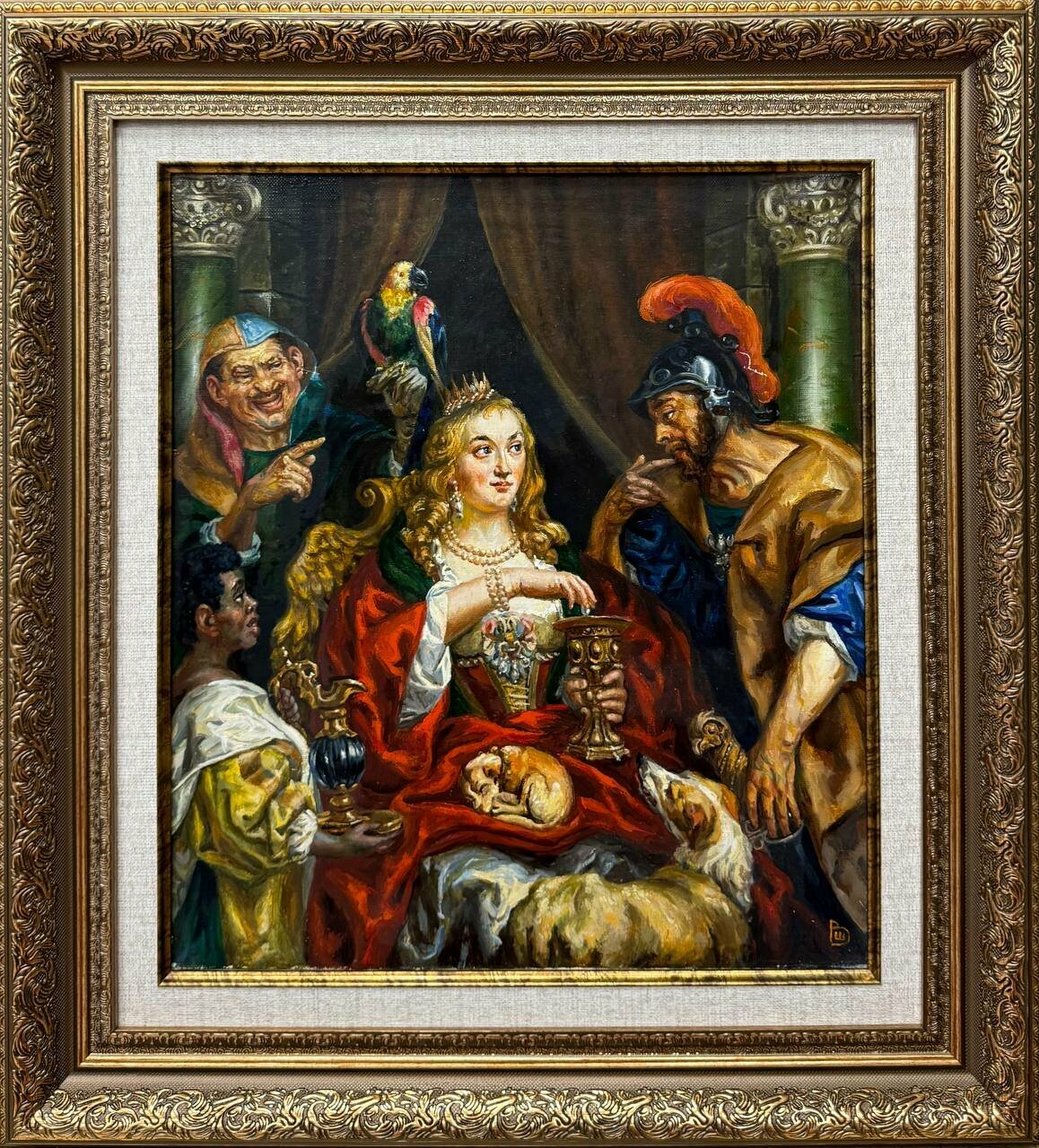 Картина маслом, люди "Клеопатра". Автор Шишов Владислав, 40х35 см