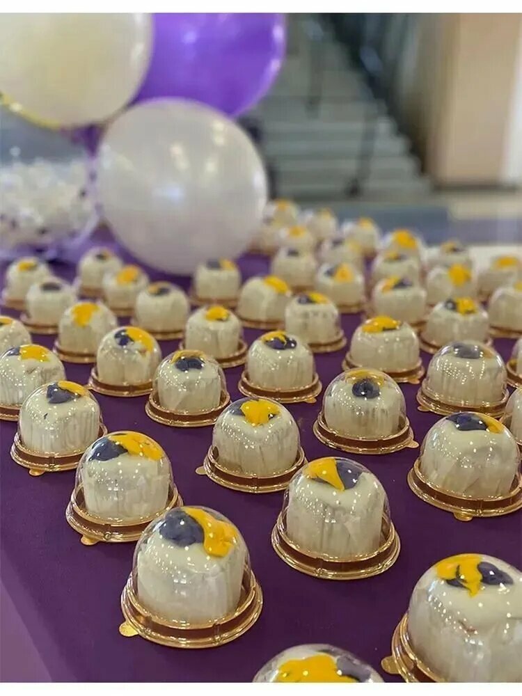 Купольная упаковка для мыла, пирожных, 50 шт, прозрачная